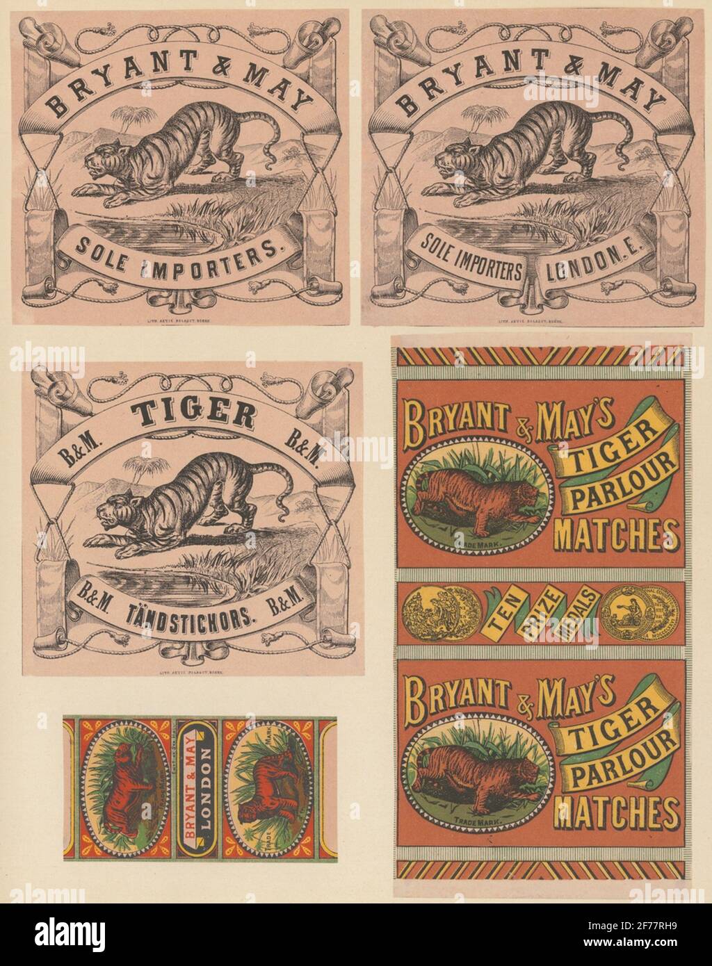 Labels for matchboxes, from the Swedish industrial and trading museum ...