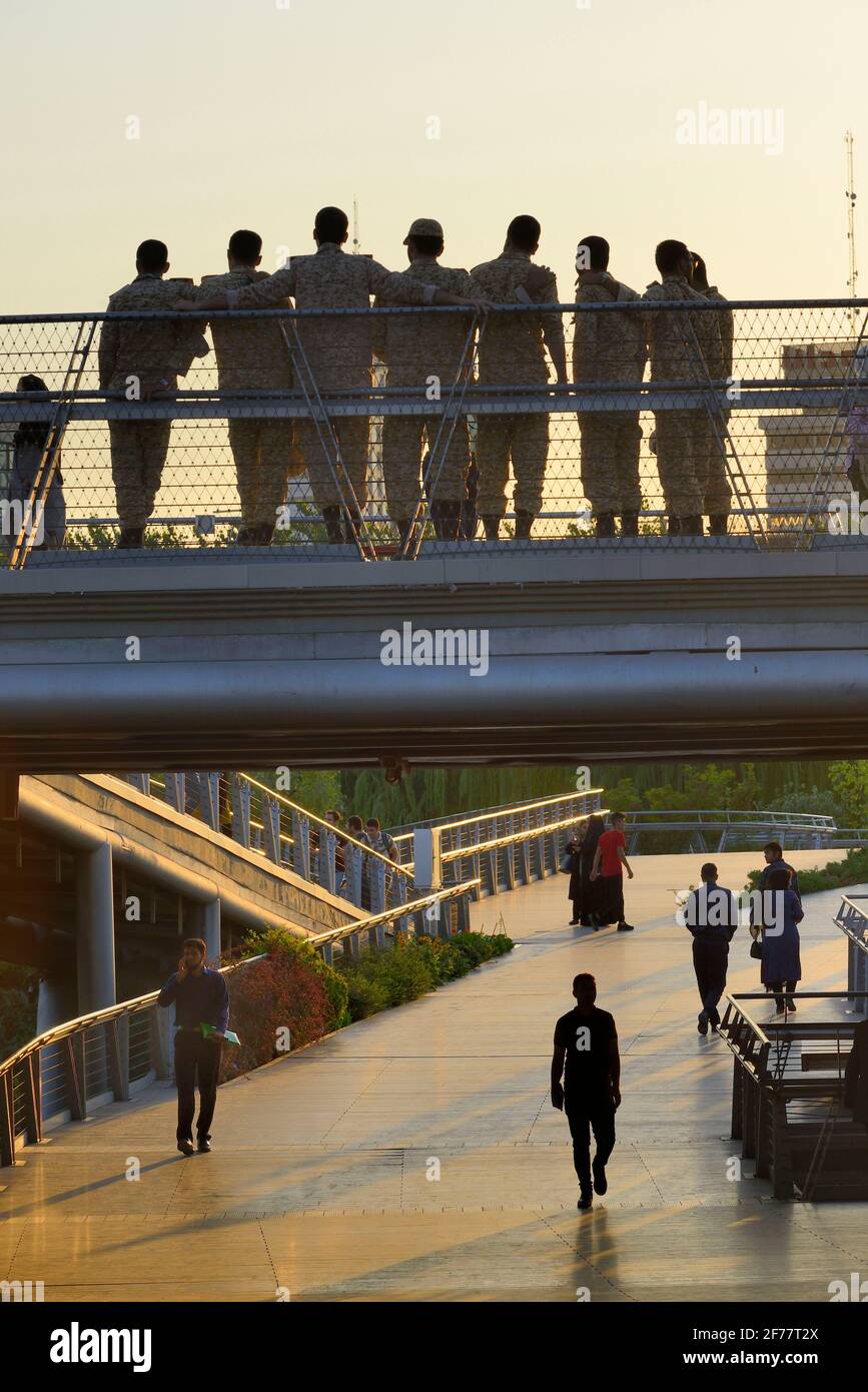 Iran, Tehran, Tabiat bridge (The bridge of nature) designed by ...