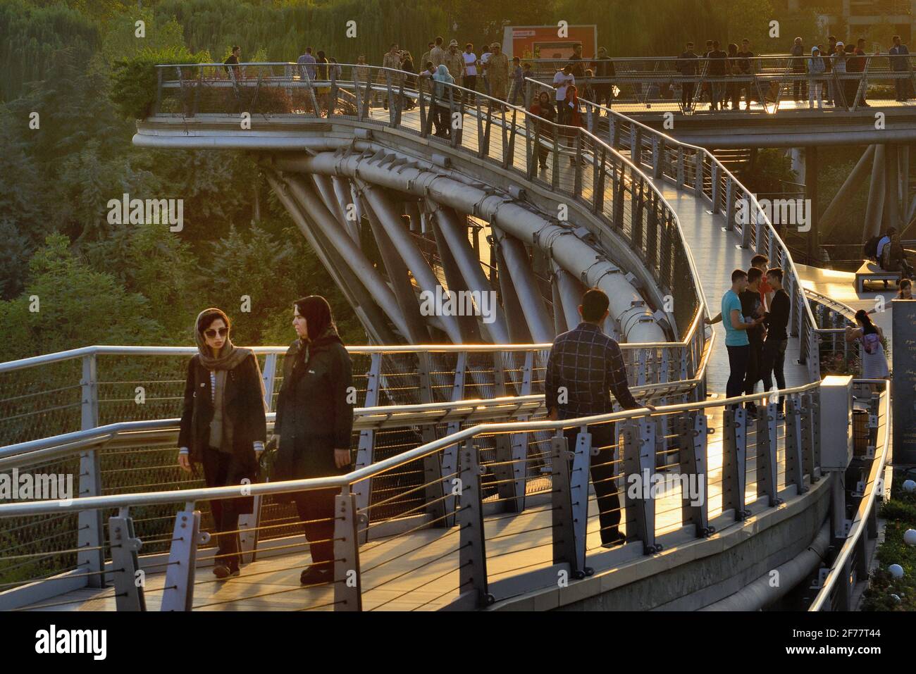 Iran, Tehran, Tabiat bridge (The bridge of nature) designed by ...