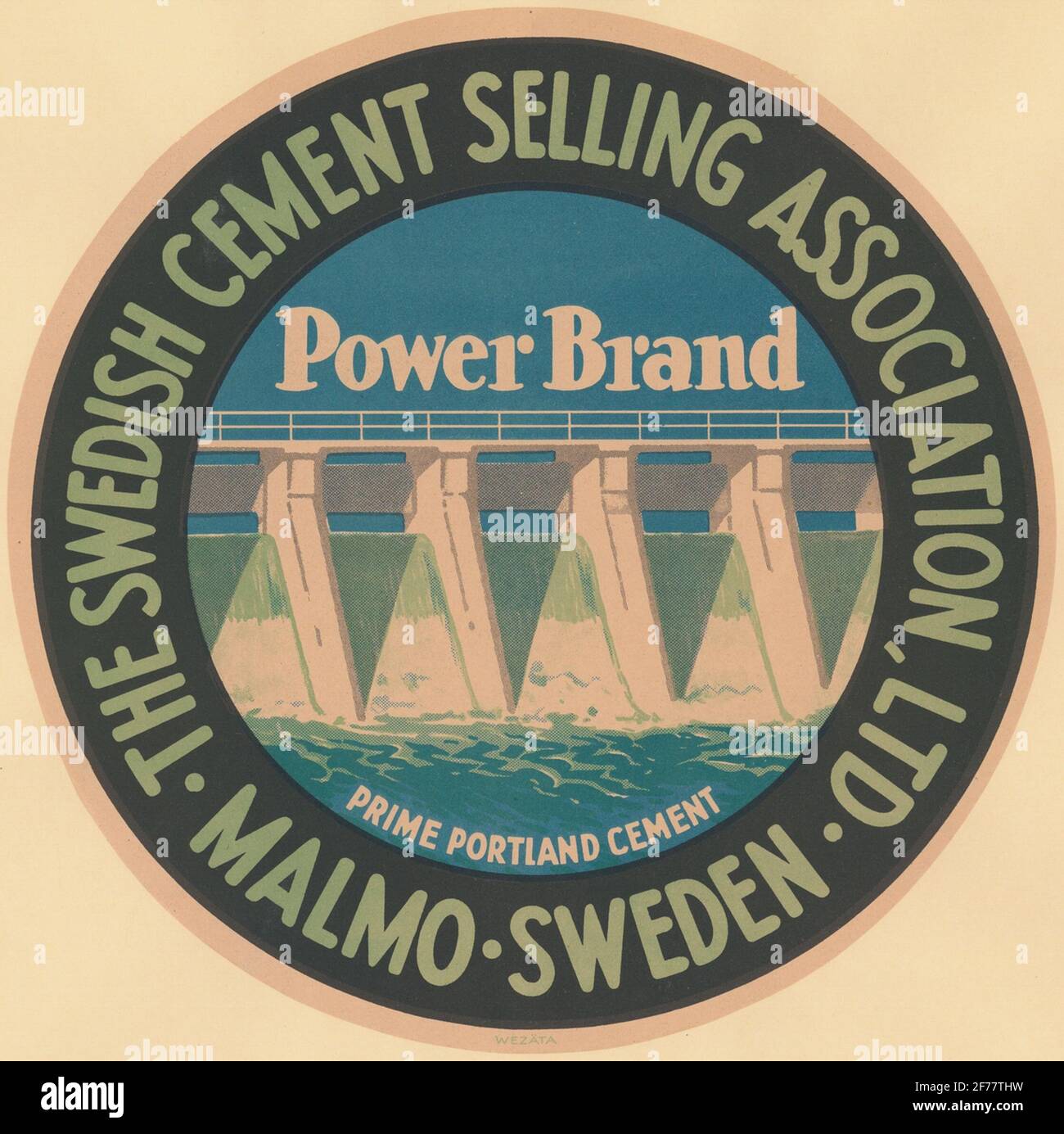 Factory mark for cement bags. The Swedish Cement Selling Association ...