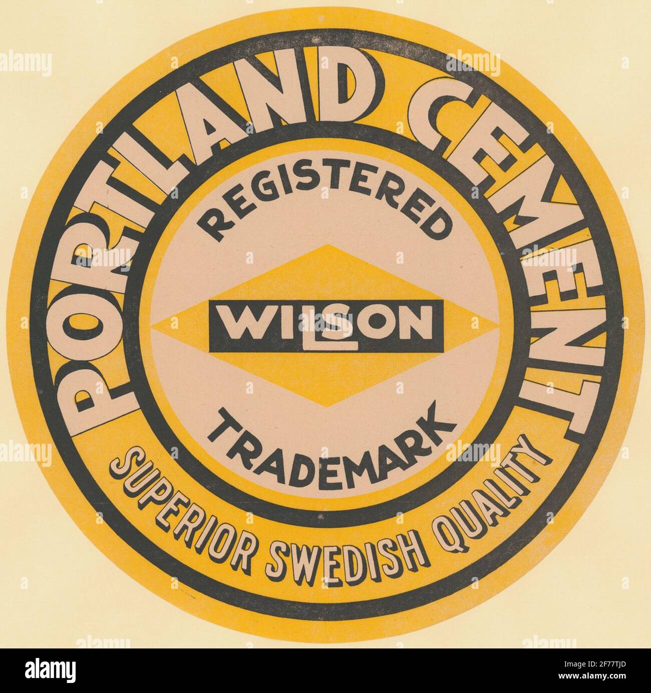 Factory mark for cement bags. Wilson. Portland cement Stock Photo - Alamy