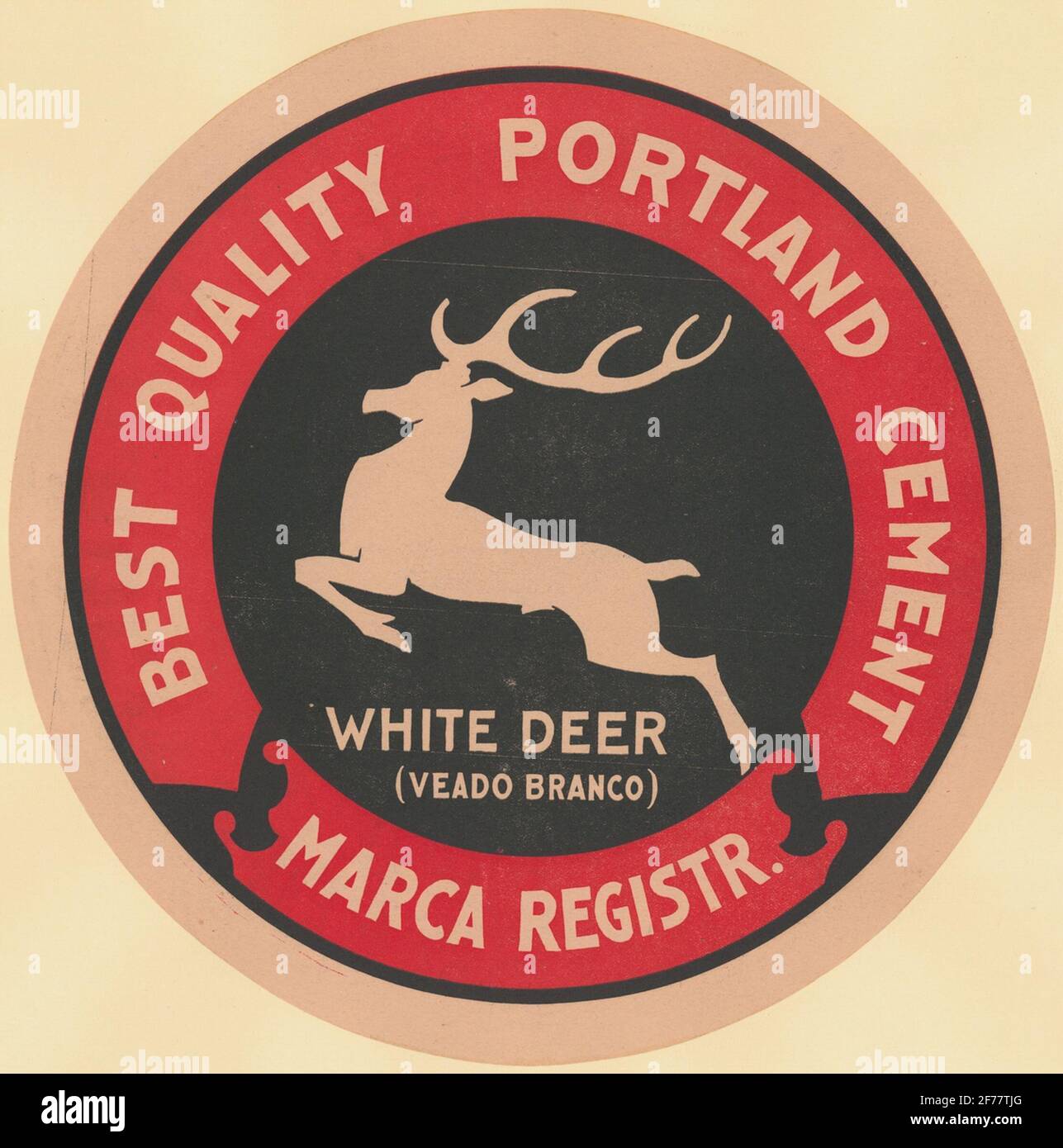 Factory mark for cement bags. White Deer. Best Quality Portland cement ...