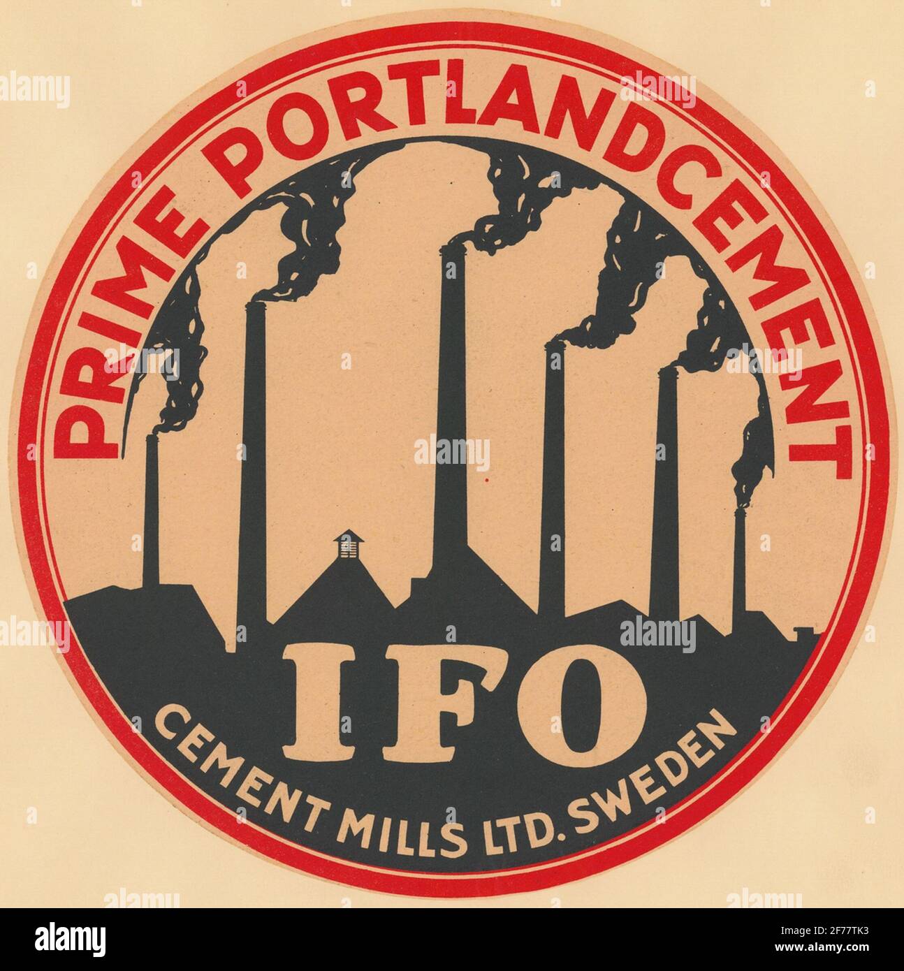 Factory mark for cement bags. IFO. Cement Mills Ltd. Prime Portland ...