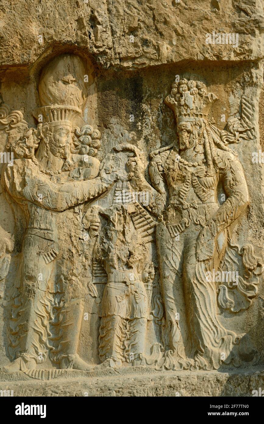 Iran, Persepolis surroundings, Naqsh-e Rostam necropolis, Investiture ...