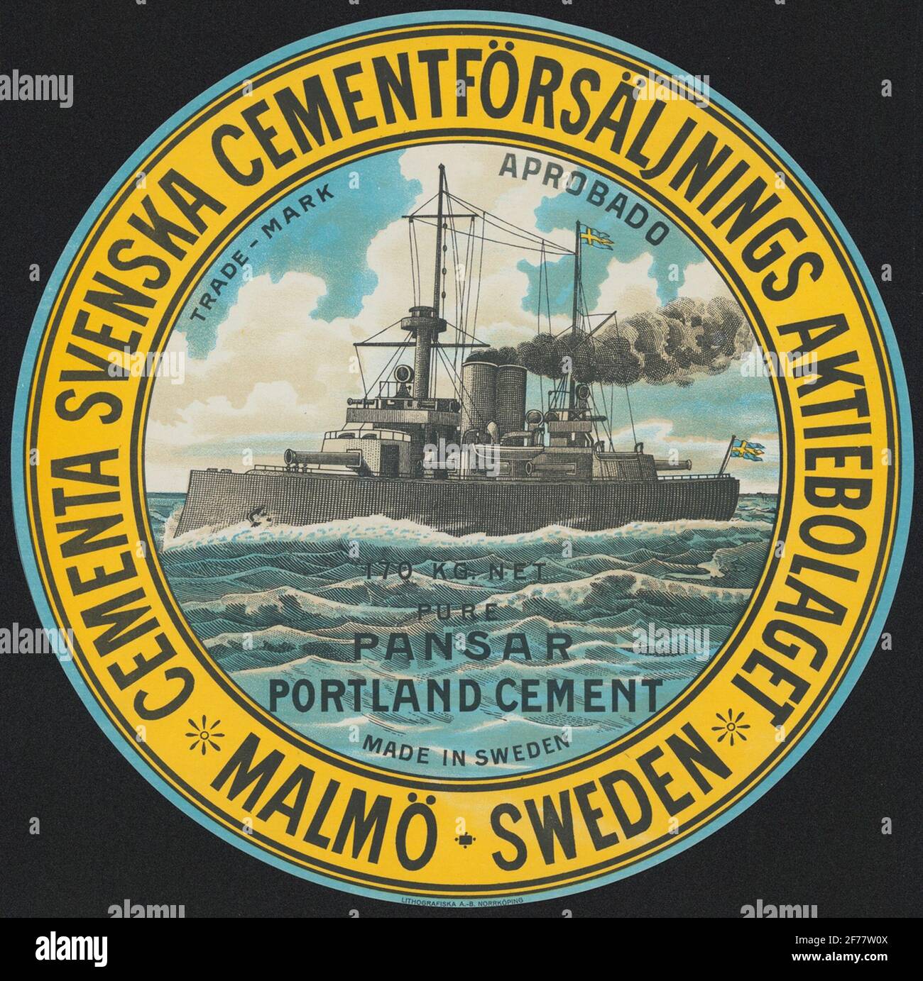 Factory mark for cement bags. Cementa. Swedish cement sales share ...