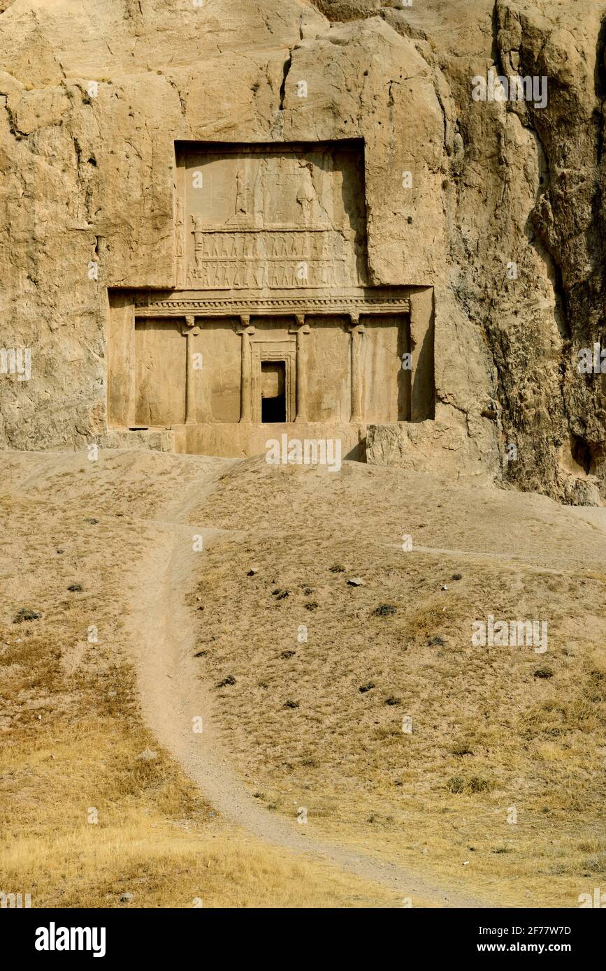 Iran, Persepolis surroundings, Naqsh-e Rostam necropolis Stock Photo ...