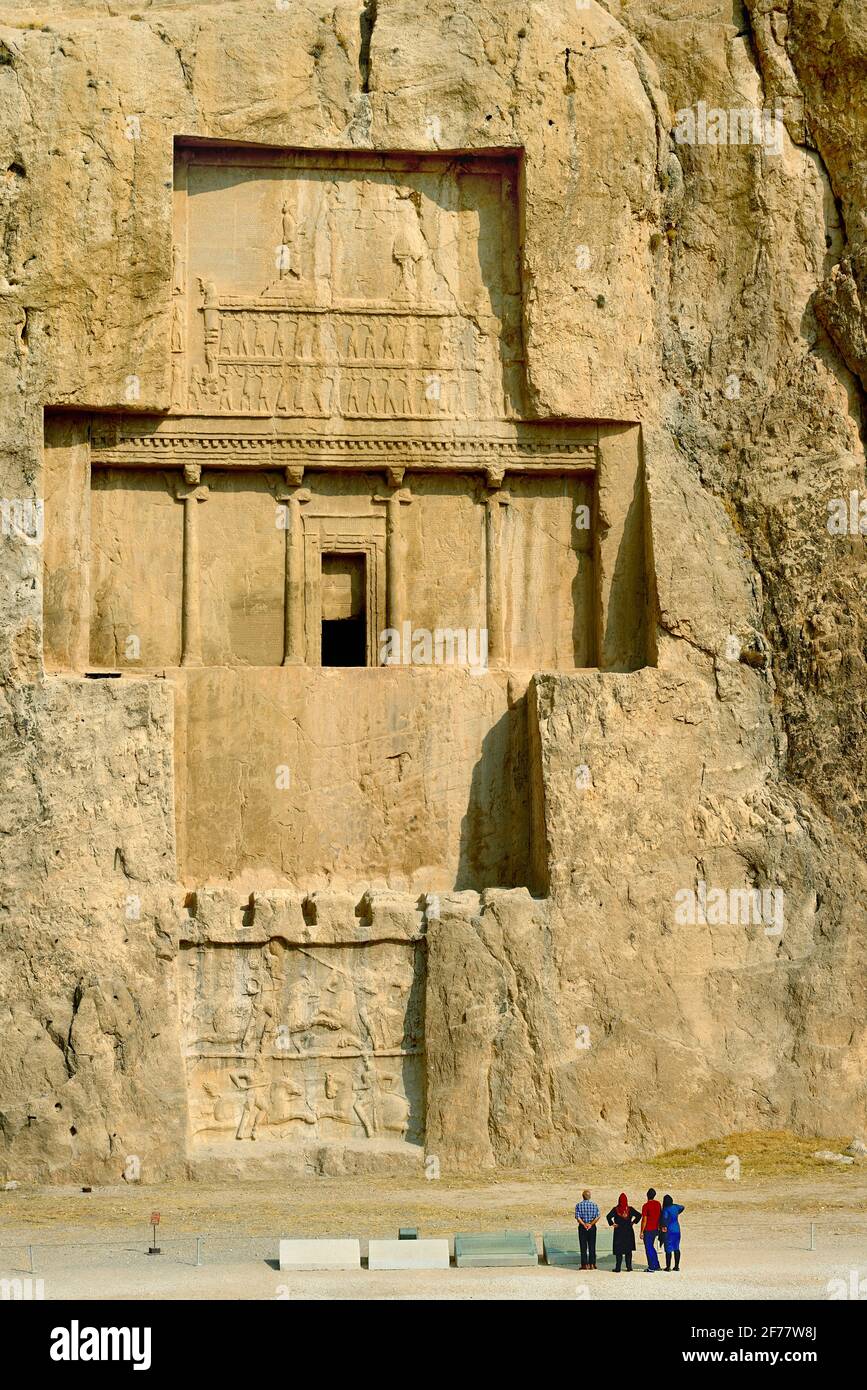 Iran, Persepolis surroundings, Naqsh-e Rostam necropolis, Sassanid king ...