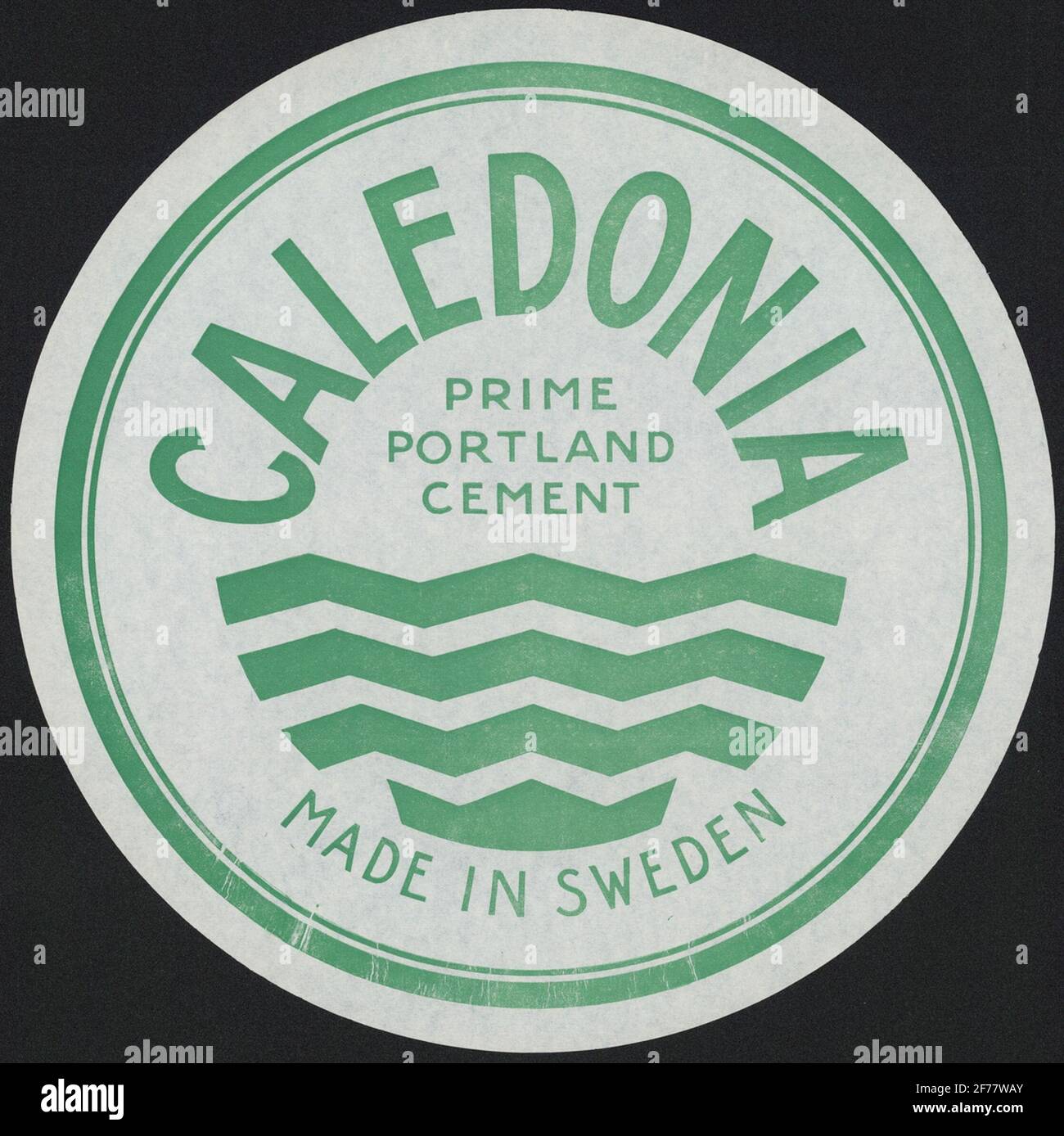 Factory mark for cement bags. Caledonia. Portland cement Stock Photo ...