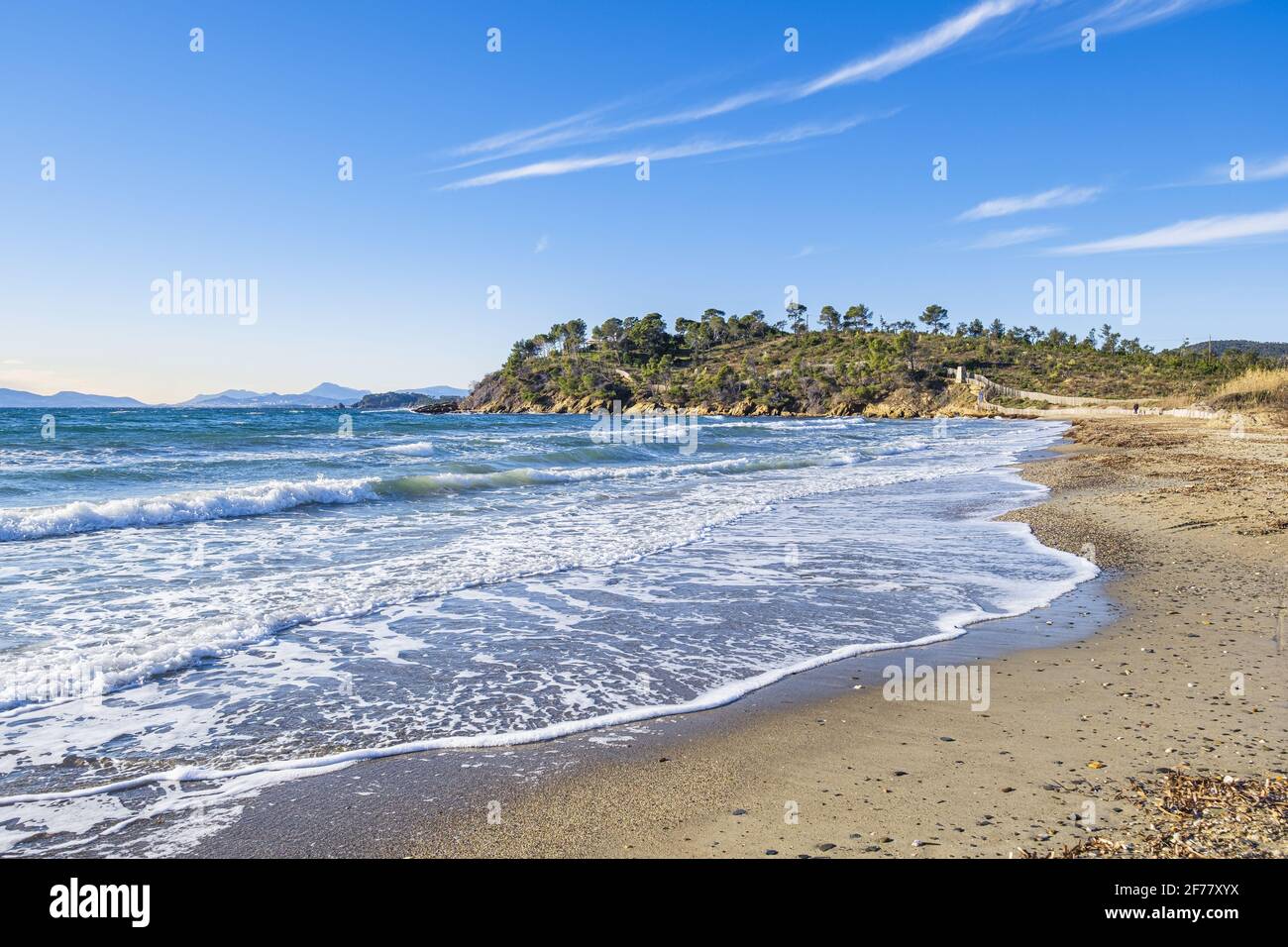 France, Var, Bormes-les-Mimosas, Cabasson beach Stock Photo - Alamy