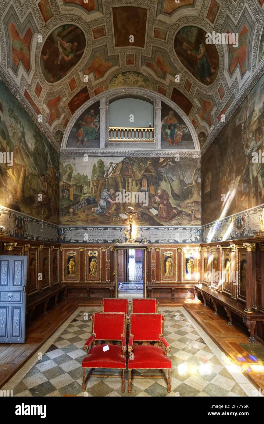 France, Yonne, Ancy le Franc, castle of Ancy le Franc, the chapel Stock ...
