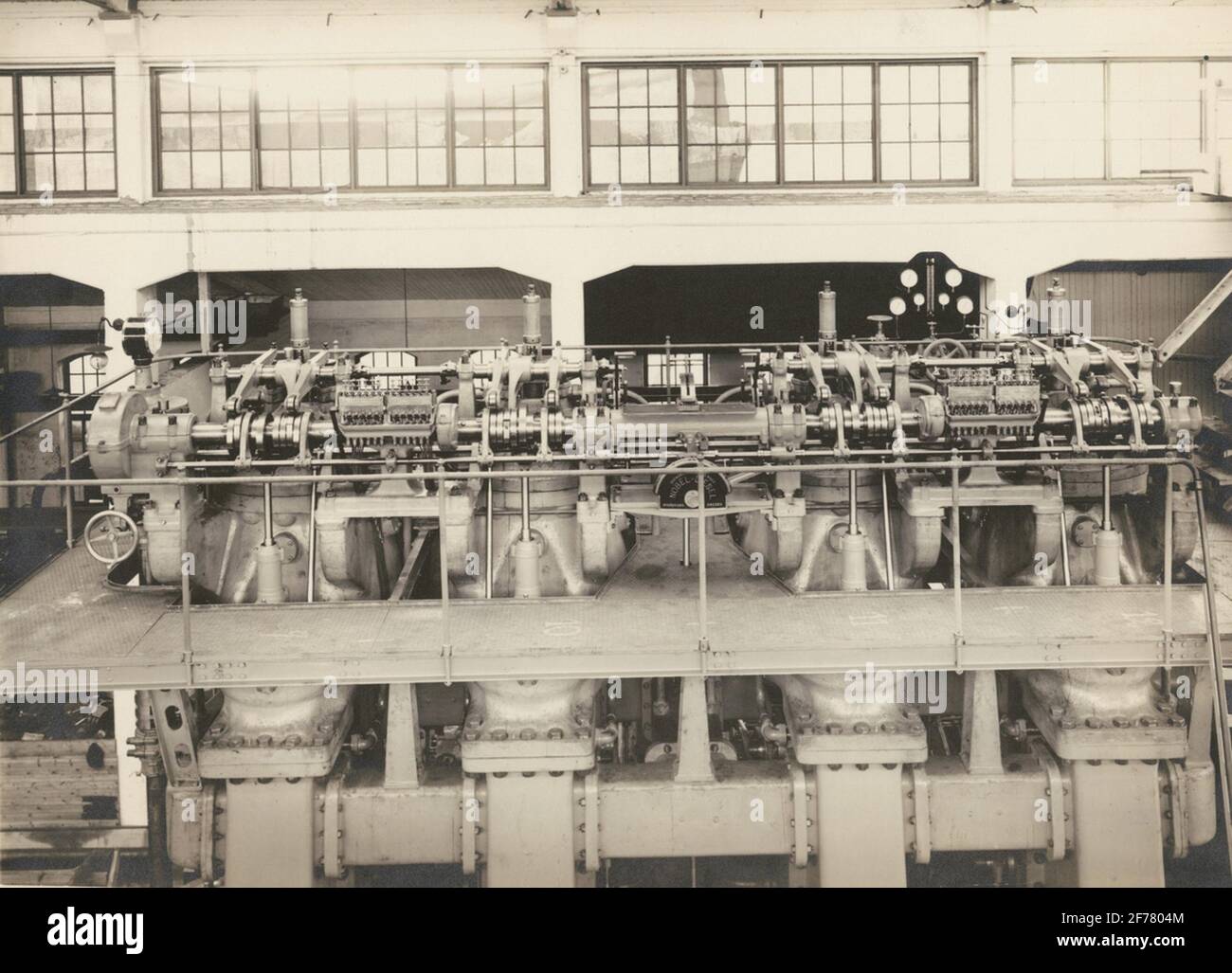 Reversible ship diesel engine from Nobel Diesel, Nynäshamn Stock Photo ...