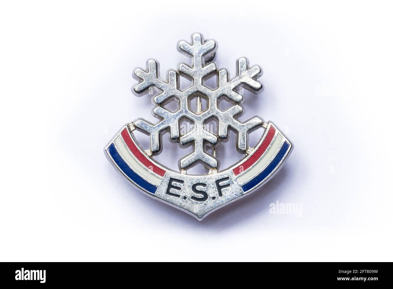 France, a snowflake awarded by the ESF, the French Ski School Stock ...