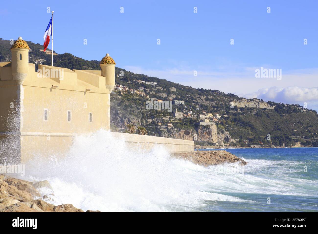France, Alpes Maritimes, Menton, Jean Cocteau museum (Le Bastion) open ...