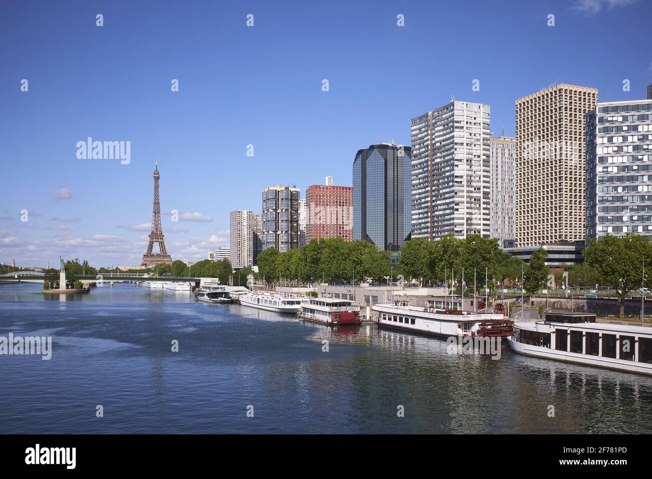France, Paris, banks of the Seine, the Front de Seine district with the ...