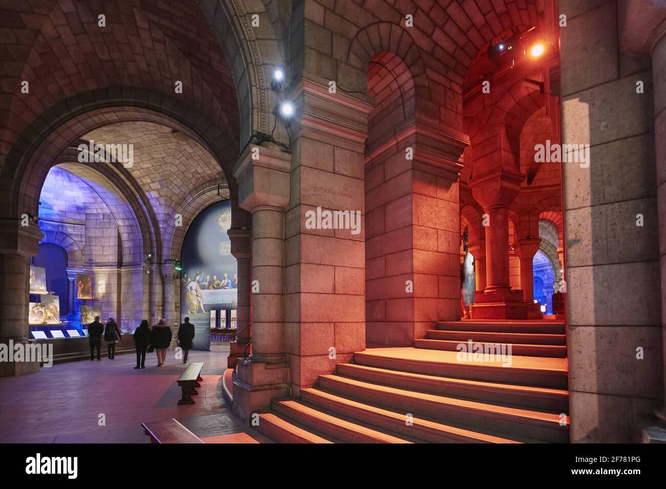 France, Paris, Montmartre hill, the Sacre Coeur basilica, the Crypt ...
