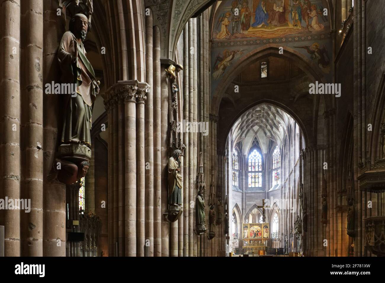 Germany, Baden Wurttemberg, Freiburg im Breisgau, the cathedral ...