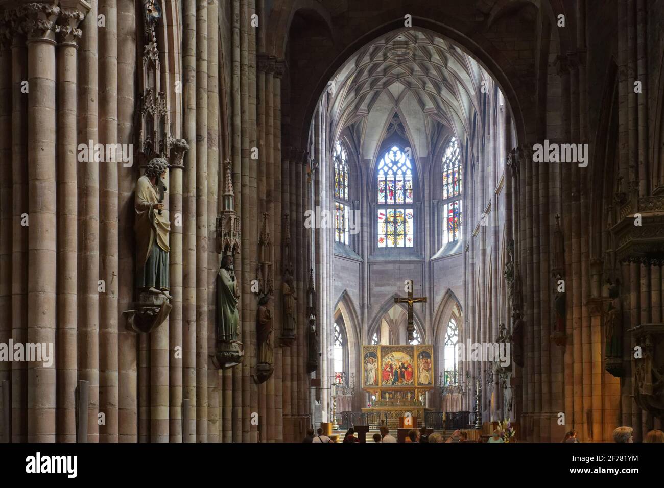 Germany, Baden Wurttemberg, Freiburg im Breisgau, the cathedral ...