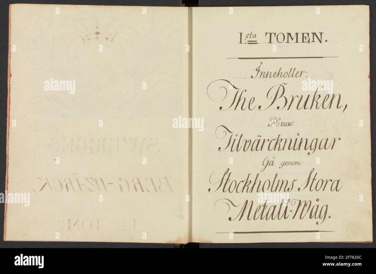 Stamp book at Stockholm's large metal wave. Handwriting.ur Carl Sahlin ...