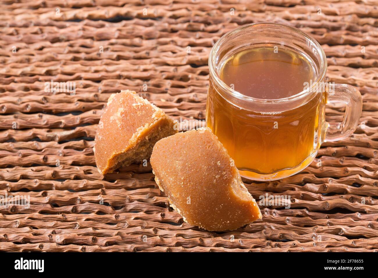 Fresh homemade Aguapanela, Agua de Panela or Aguadulce, a popular Latin ...