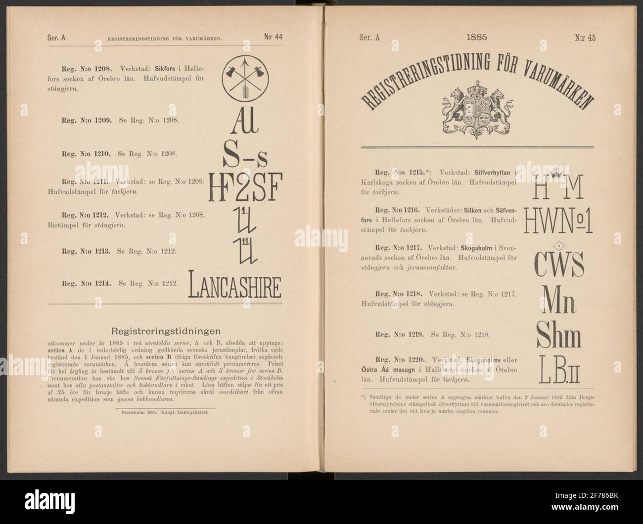 1885 registration hi-res stock photography and images - Alamy