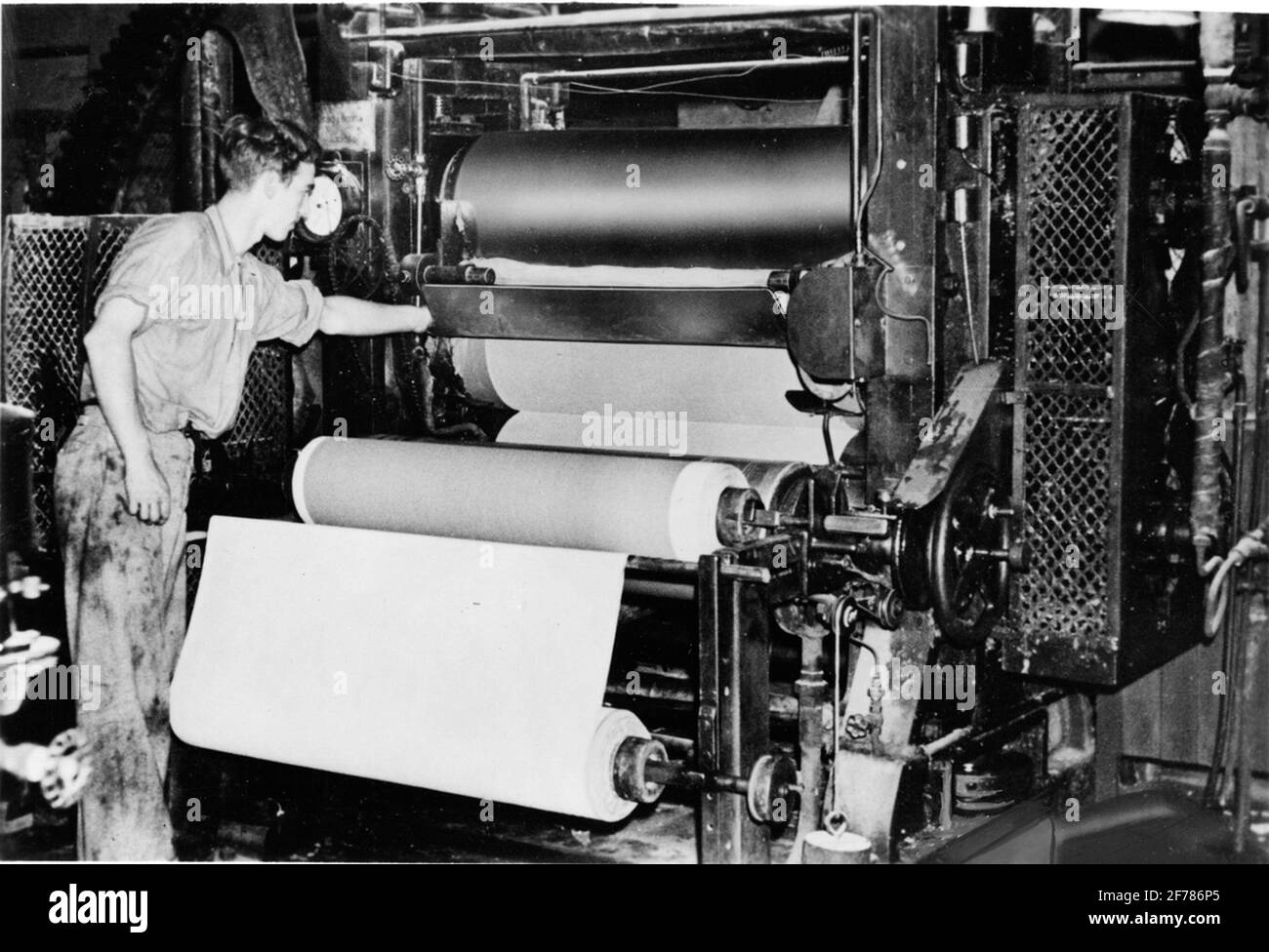 Helsingborg's rubber barrier AB. Coating of rubber on fabric Stock ...
