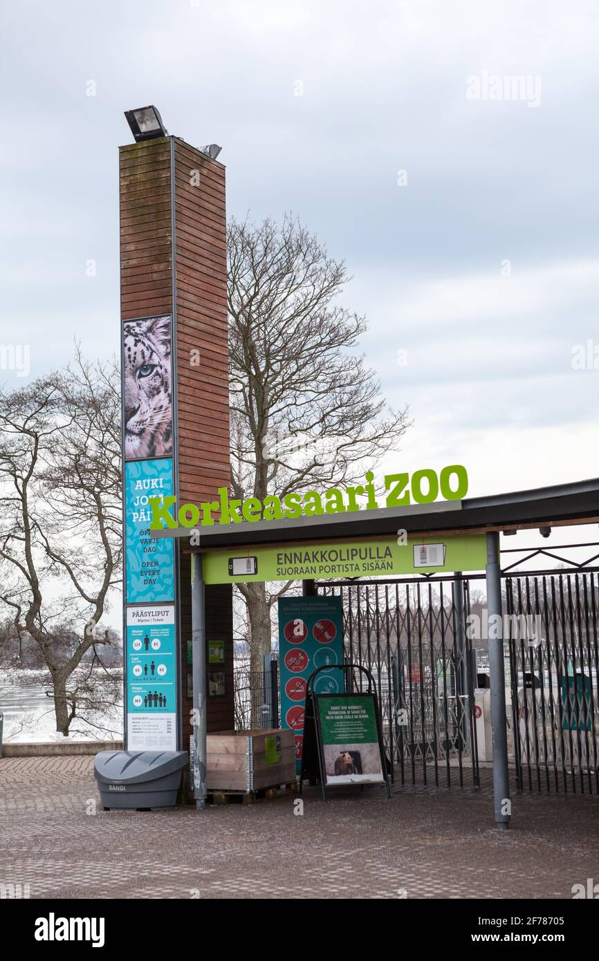 Helsinki, Finland-circa Apr, 2018: Empty entrance and ticket office of ...