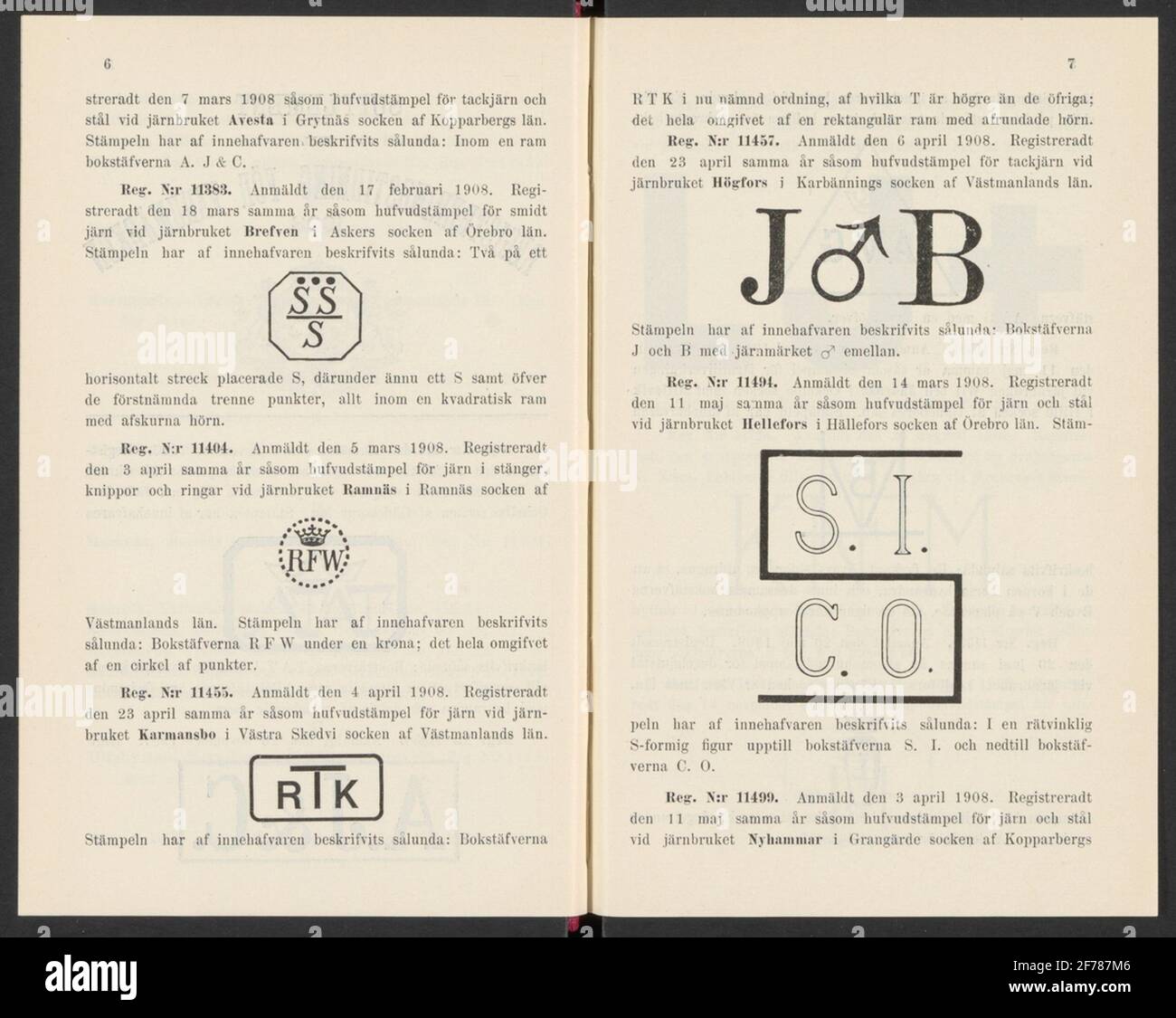 Swedish iron stamps 1908-1929.Press.ur Carl Sahlin's mountain history ...