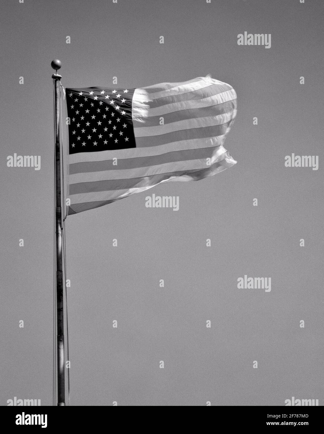 1960s 50 STAR FLAG OF THE UNITED STATES OF AMERICA ADOPTED JULY 4 1960 ...