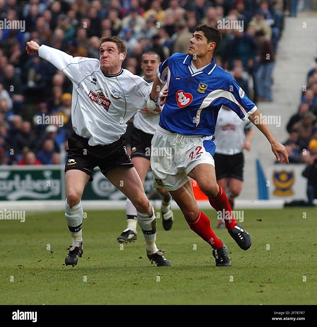 PORTSMOUTH V DERBY ESTATHIOS TAVLARIDIS AND LEE MORRIS PIC MIKE WALKER ...