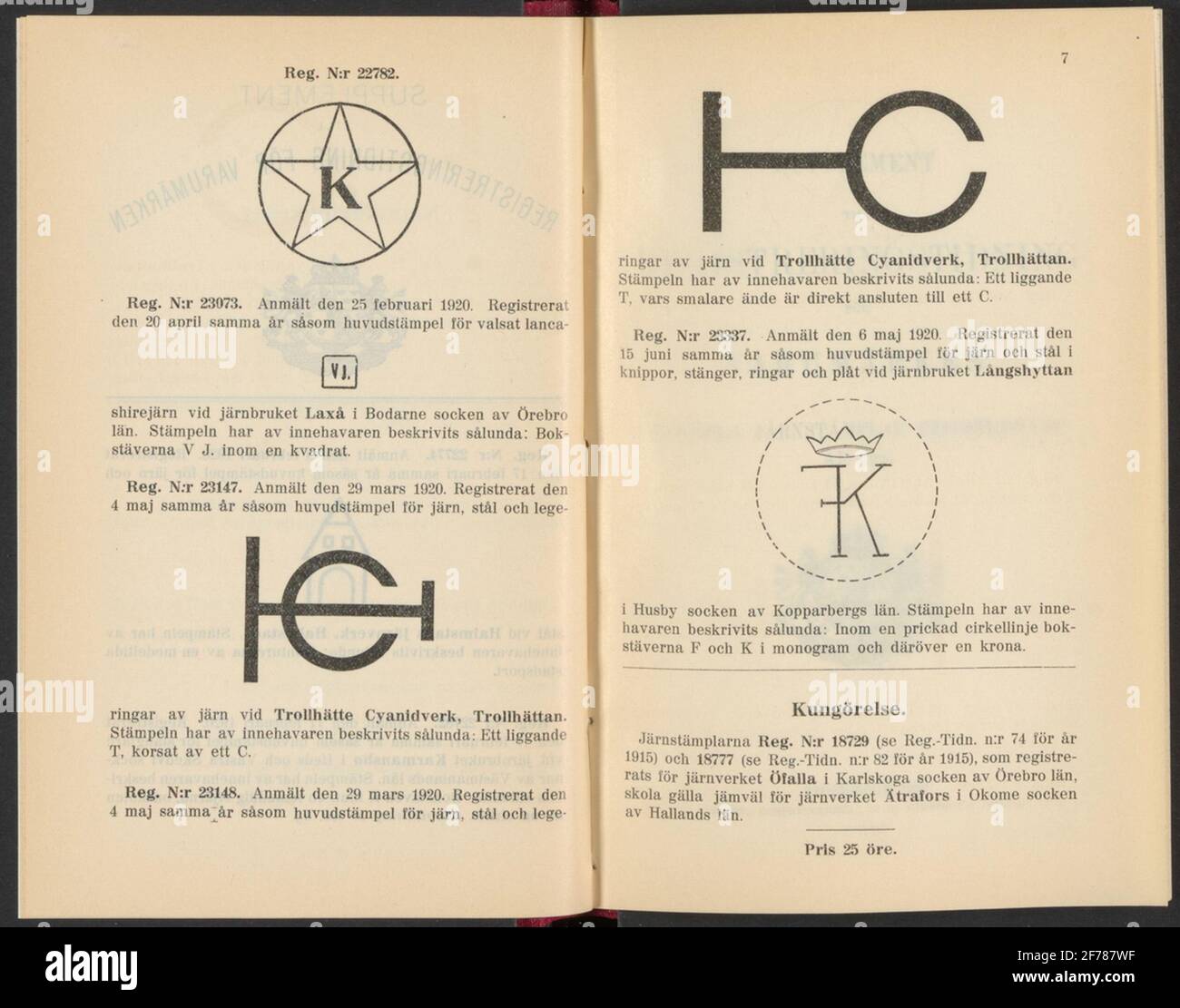 Swedish iron stamps 1908-1929.Press.ur Carl Sahlin's mountain history ...
