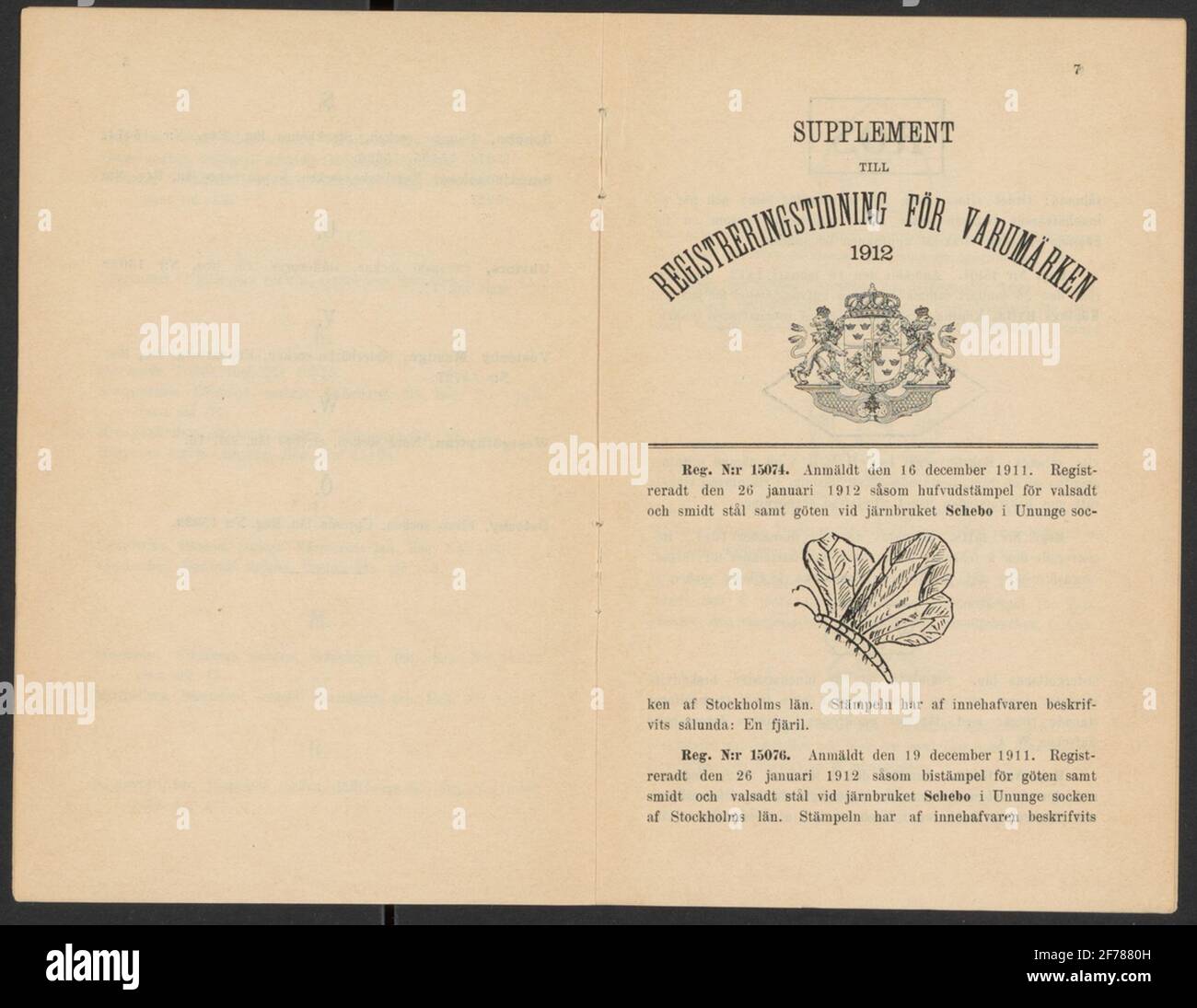 Supplement, Swedish iron stamps 1909-1912.Press.ur Carl Sahlin's ...