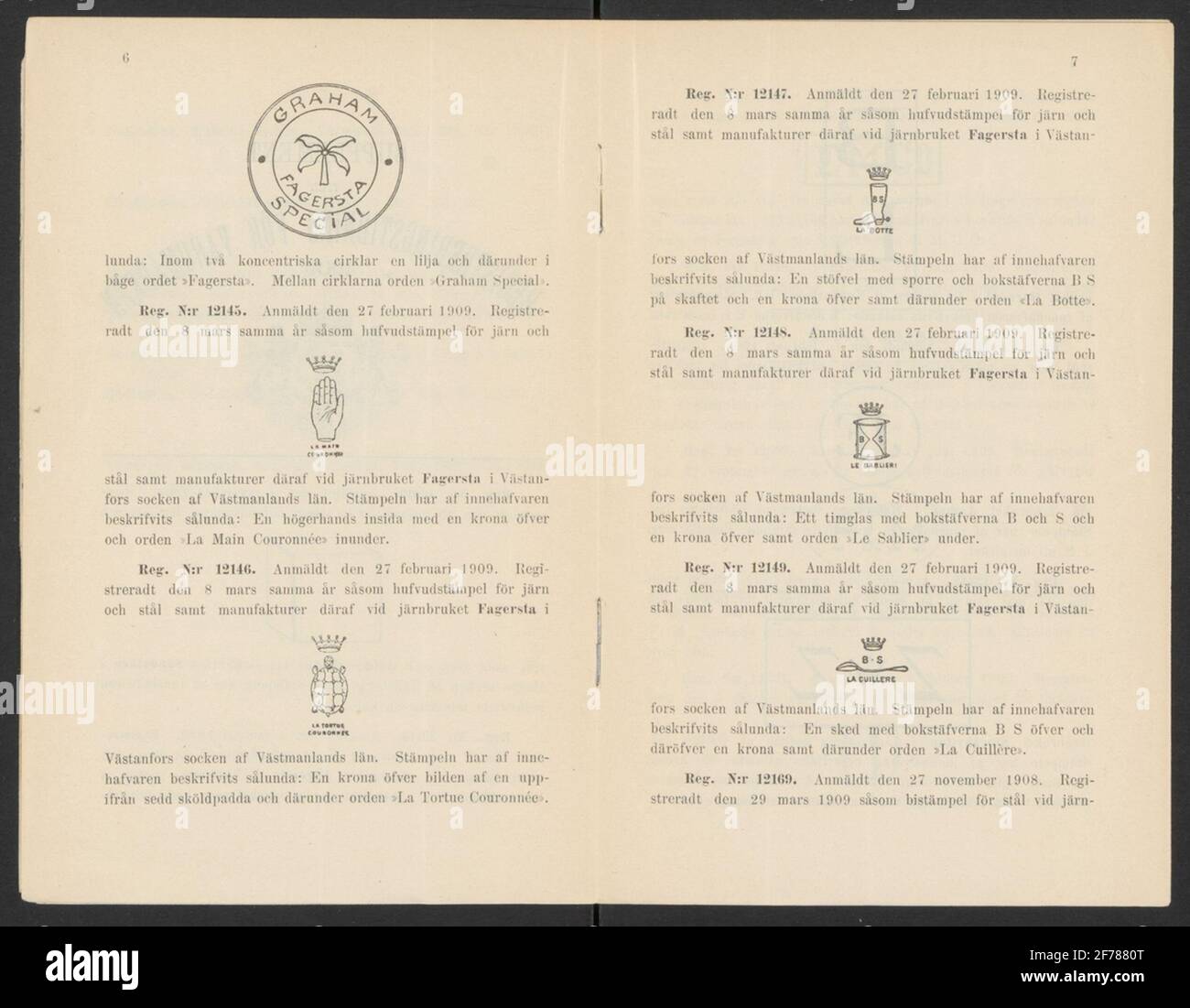 Supplement, Swedish iron stamps 1909-1912.Press.ur Carl Sahlin's ...