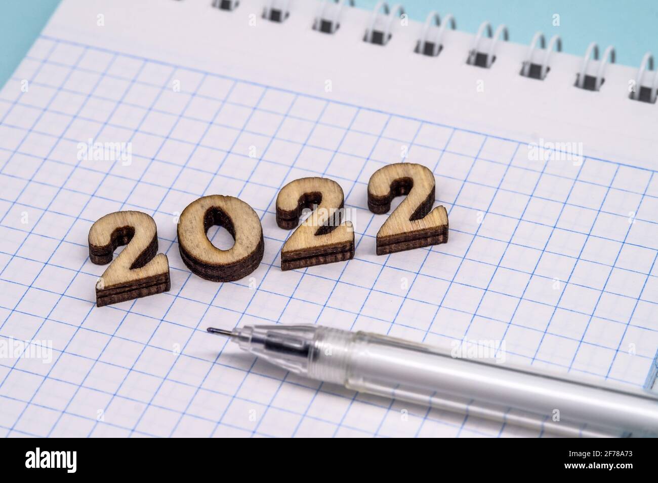 Notebook for 2022. Planning life for the new year. Writing plans for ...