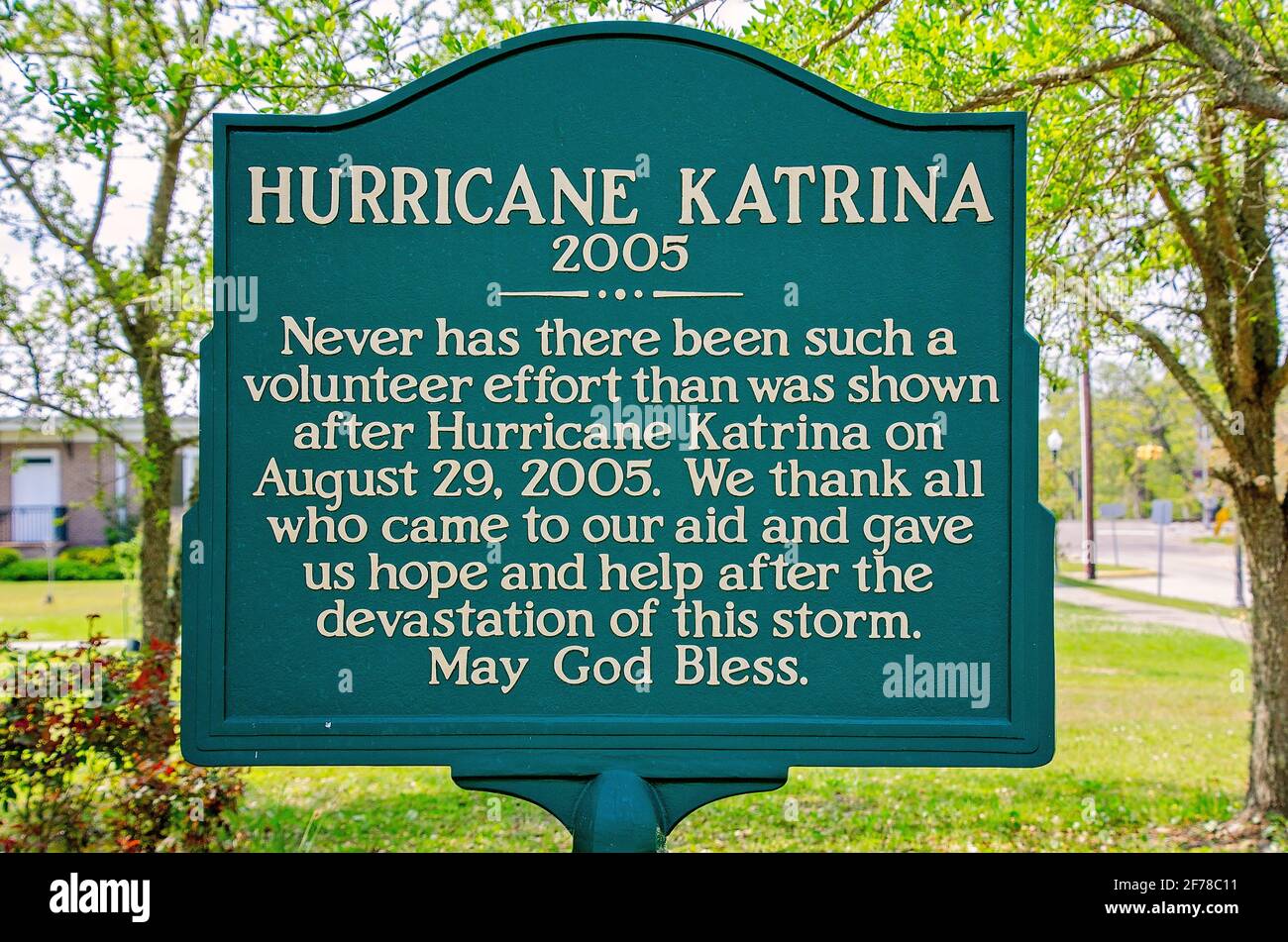 Hurricane katrina historic marker hi-res stock photography and images ...
