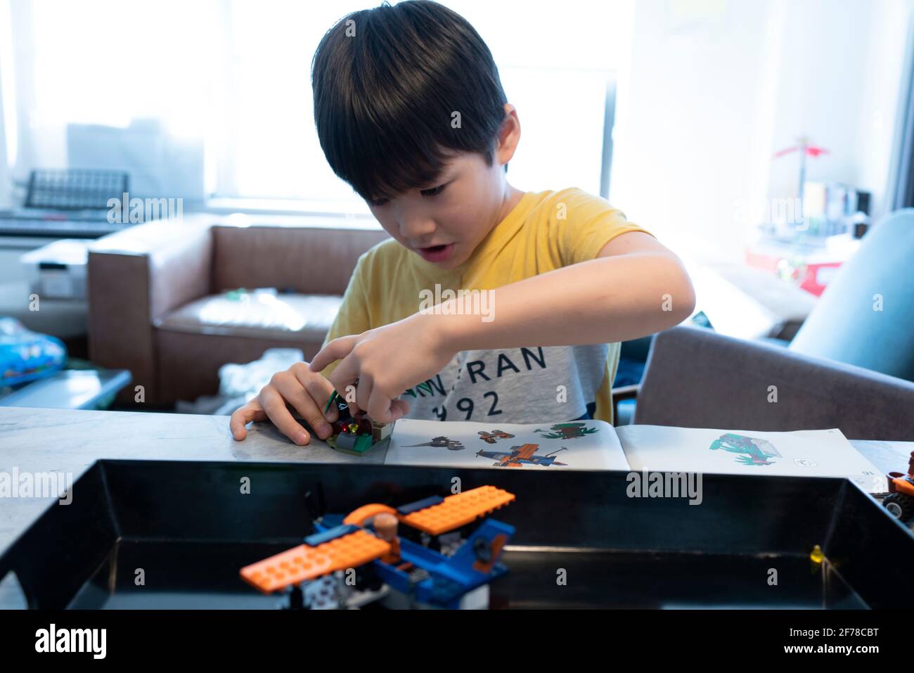 remote learning boy Stock Photo - Alamy
