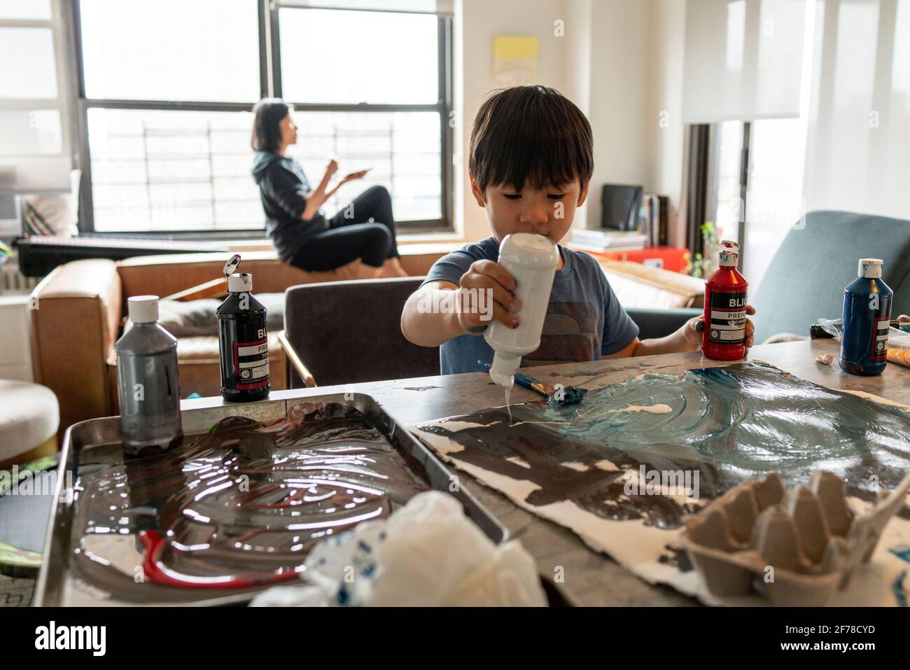 remote learning boy Stock Photo - Alamy