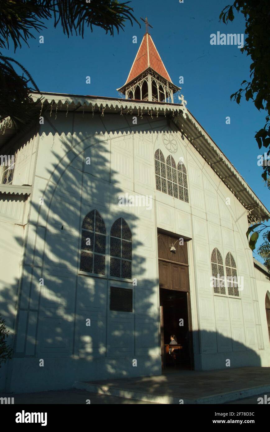 Santa Barbara metal church, designed by Eiffel Stock Photo - Alamy