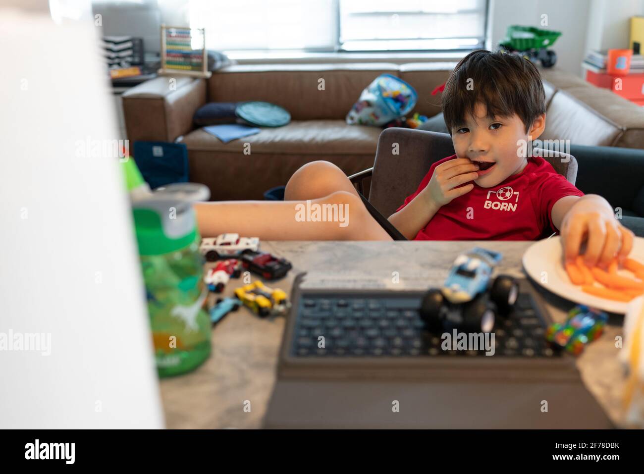 remote learning boy Stock Photo - Alamy