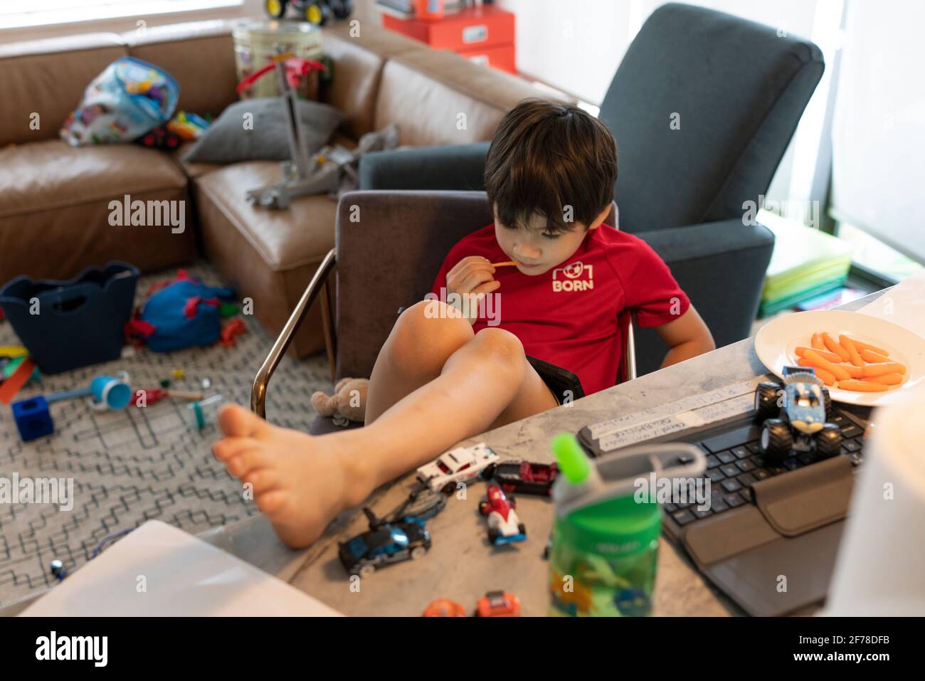remote learning boy Stock Photo - Alamy