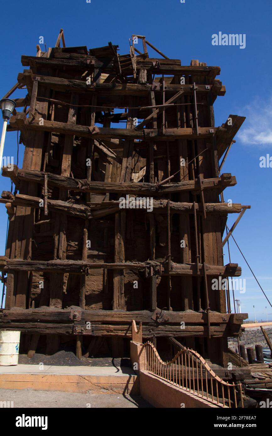 El Chute Black slag deposit Stock Photo - Alamy