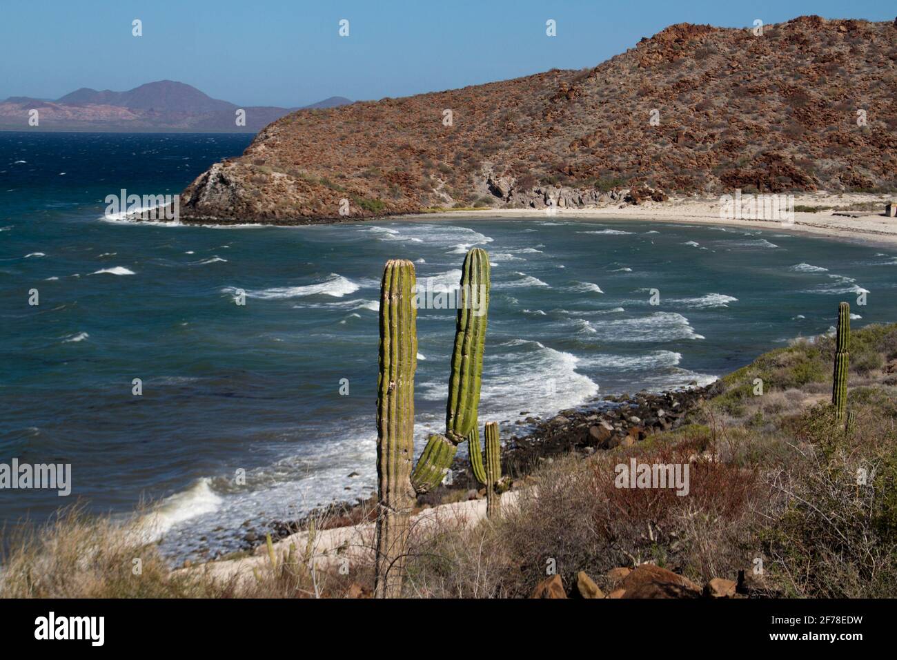 Desert and sea landscape Stock Photo - Alamy