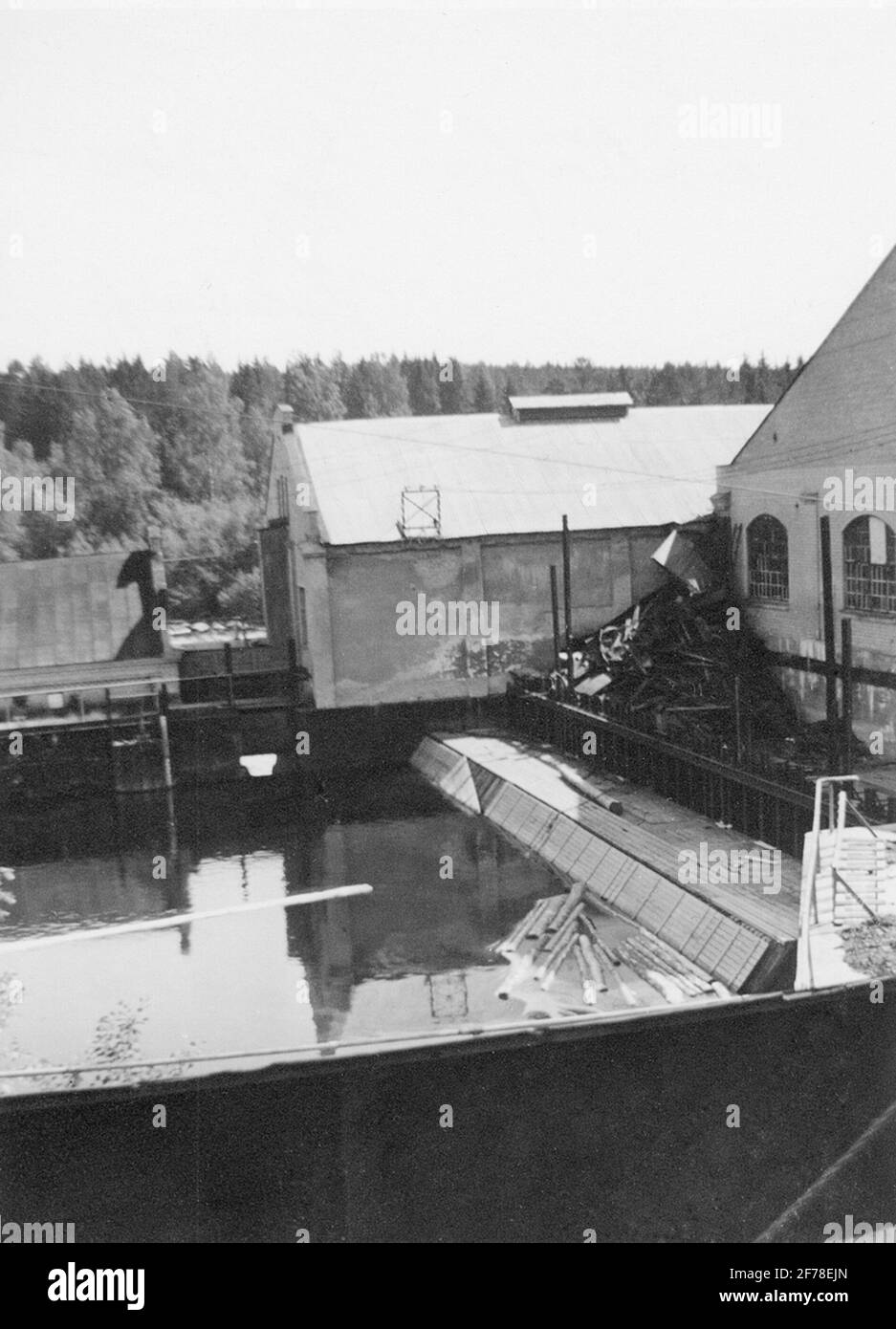 Lottefor's power station. Dust and buildings Stock Photo - Alamy