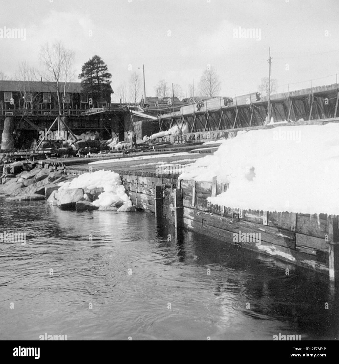 Lottefor's power station. Dust and construction site Stock Photo - Alamy