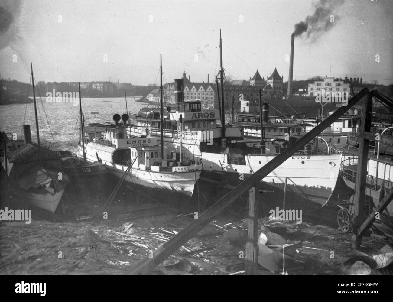 Bergsund mechanical workshop. Boat port Stock Photo - Alamy