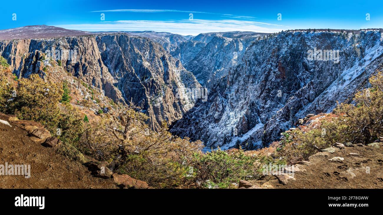 Black Canyon of the Gunnison National Park, Tomichi Point in winter Stock Photo - Alamy