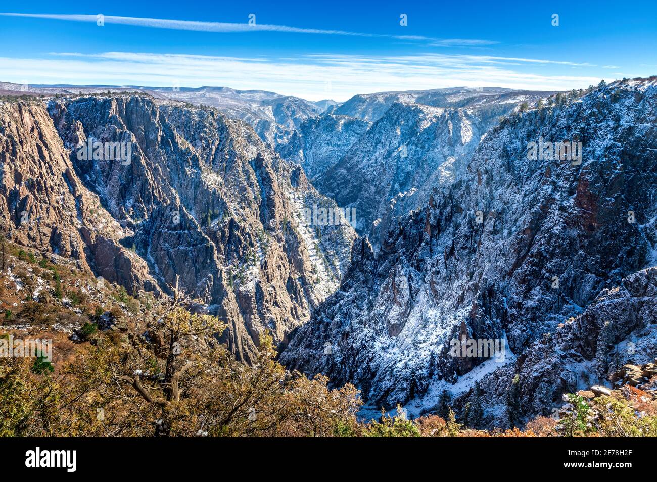 Black Canyon of the Gunnison National Park, Tomichi Point in winter ...