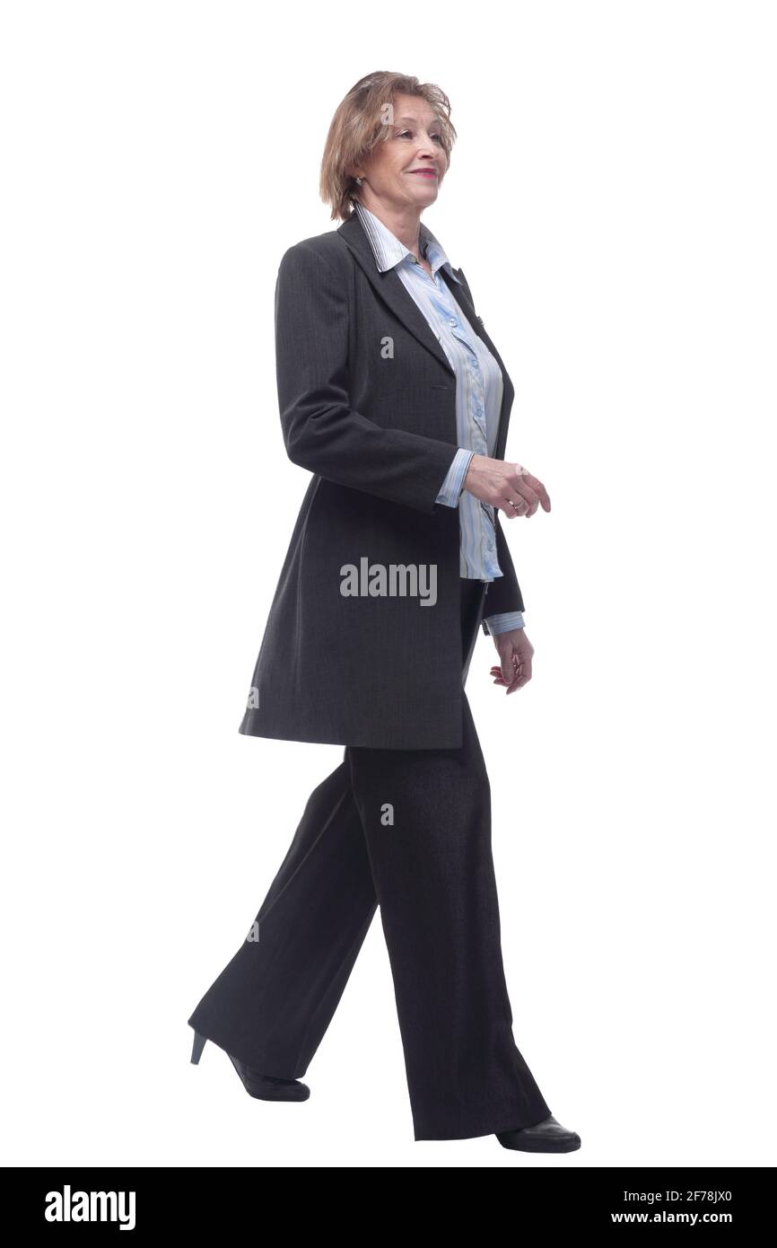 Elderly Woman Standing Side