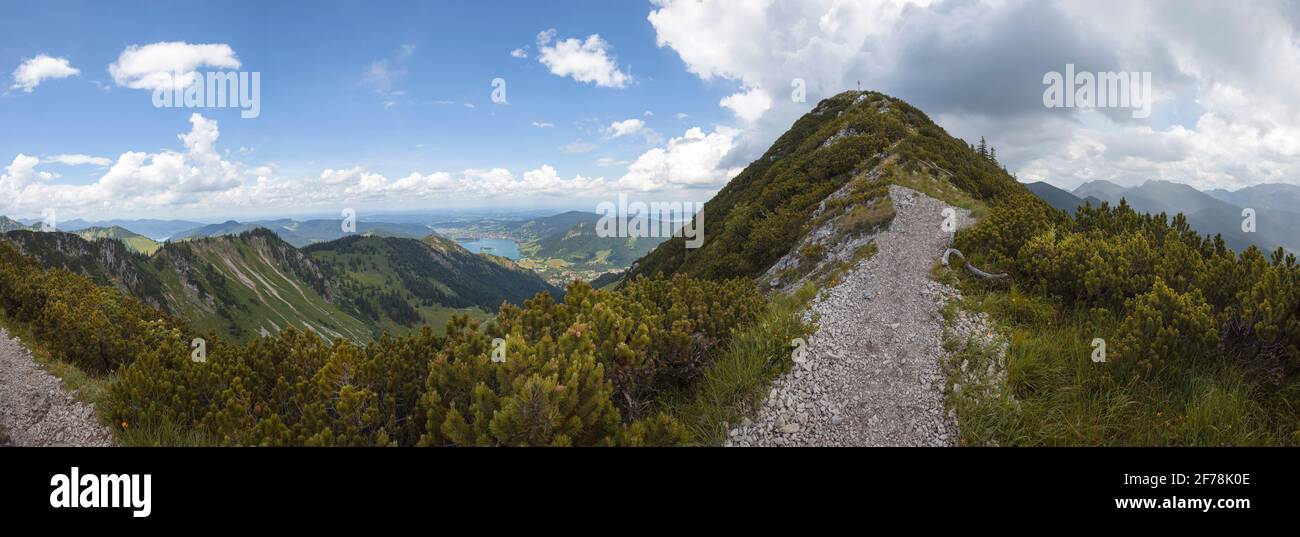 Panorama view Brecherspitze mountain in Bavaria, Germany Stock Photo ...