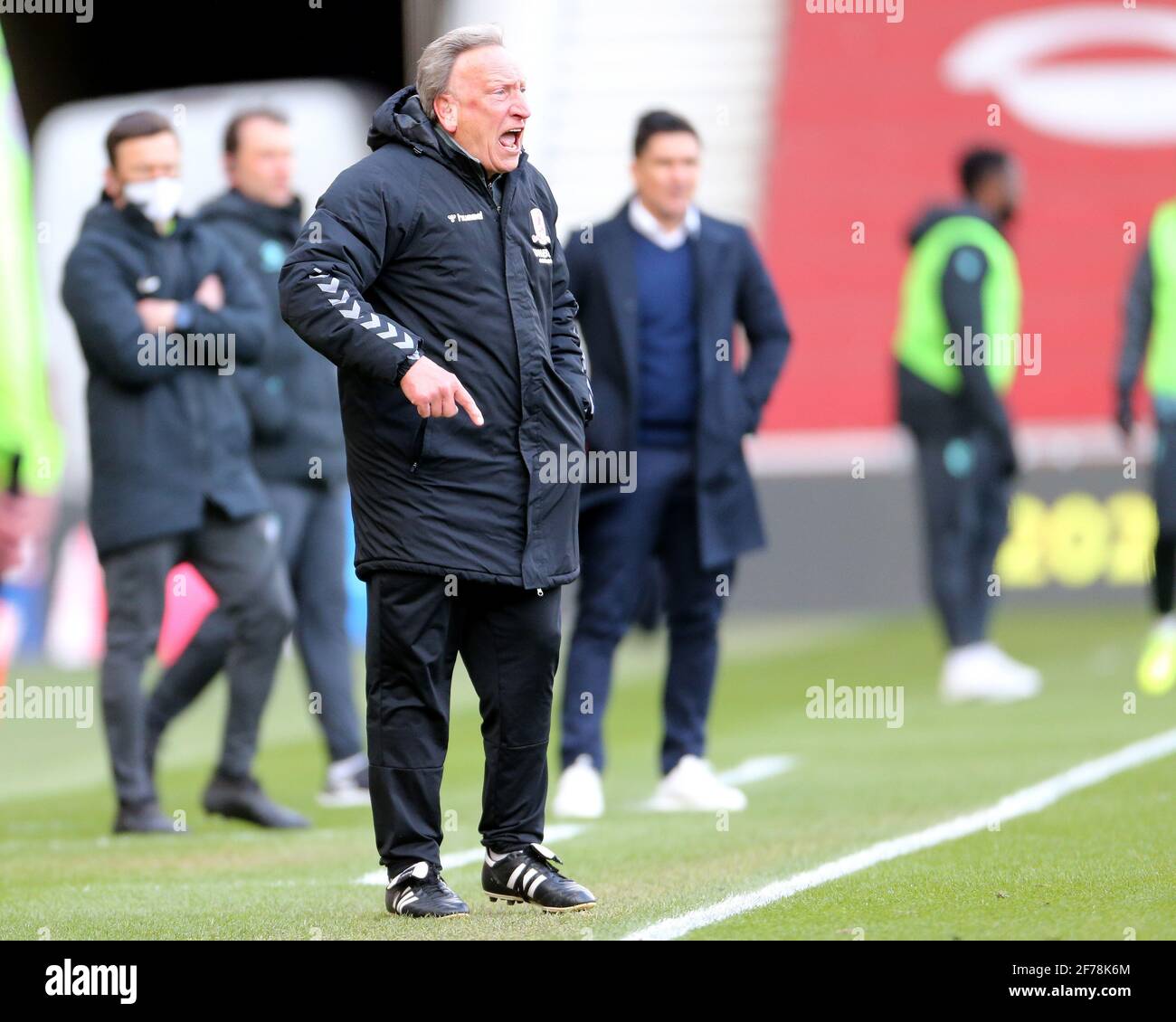 MIDDLESBROUGH, ENGLAND. APRIL 5TH Middesbrough manager Neil Warnock ...