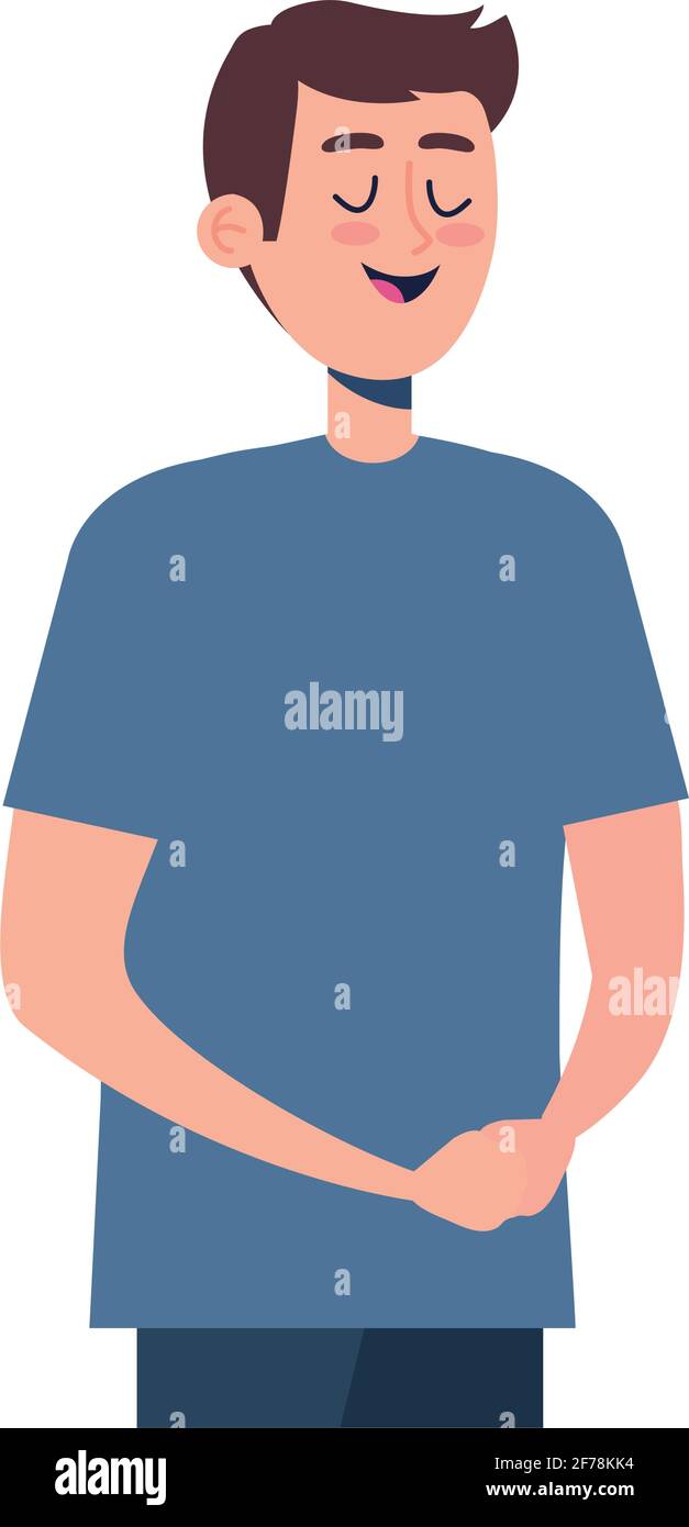 happy young man Stock Vector Image & Art - Alamy